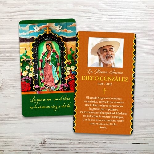 Memorial Prayer Cards in Spanish for Funeral | FuneralPrints.com