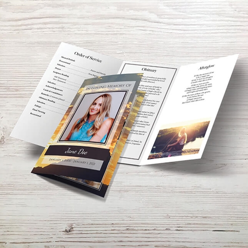 Funeral Pamphlets, Memorial Service Handouts & Celebration of Life ...