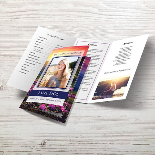 Funeral Programs: Memorial Order of Service Printing | FuneralPrints.com