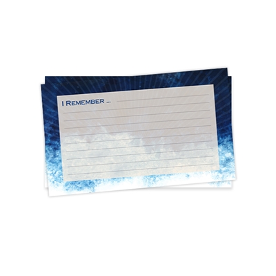 Blue Watercolor Remember Card – Gentle Tribute Keepsake | FuneralPrints.com