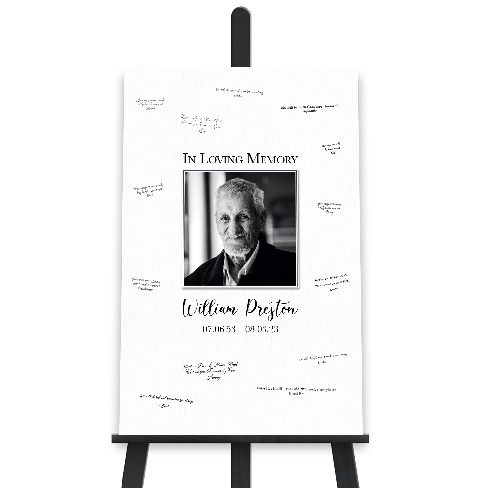 Funeral Service Write On Posters - Buy 2, Get 1 Free | FuneralPrints.com
