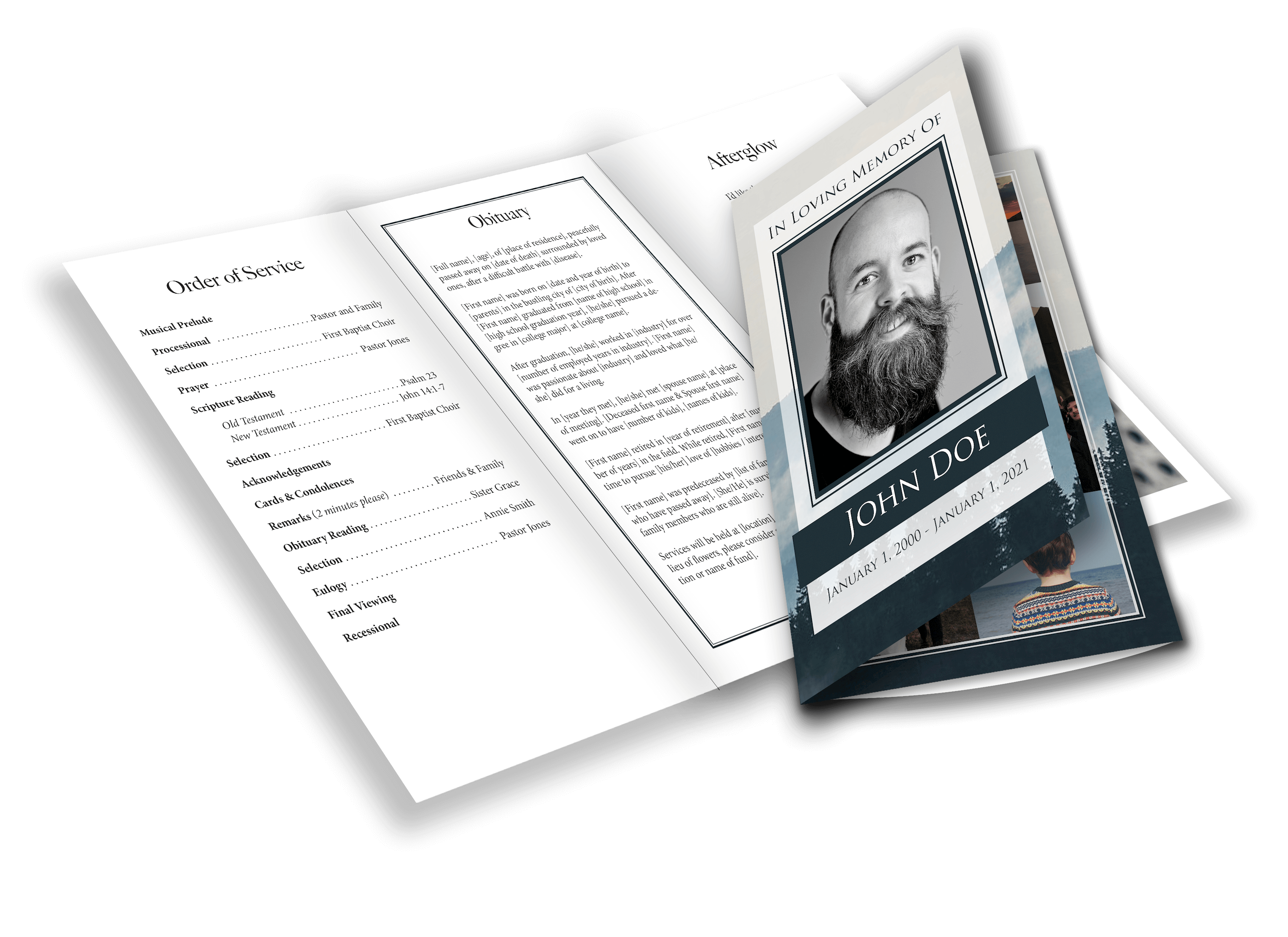 Shop Tri-Fold Funeral Programs | FuneralPrints.com